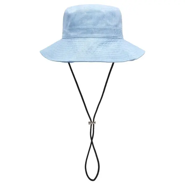 Ganni Fisherman Denim Bucket Hat In Baby Blue - 60% Off | Editorialist